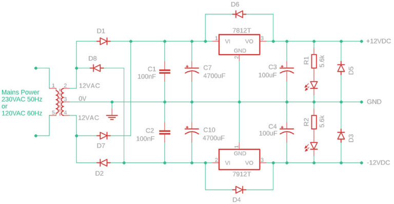 Modular Synth – Dual 12V Power Supply – chillibasket